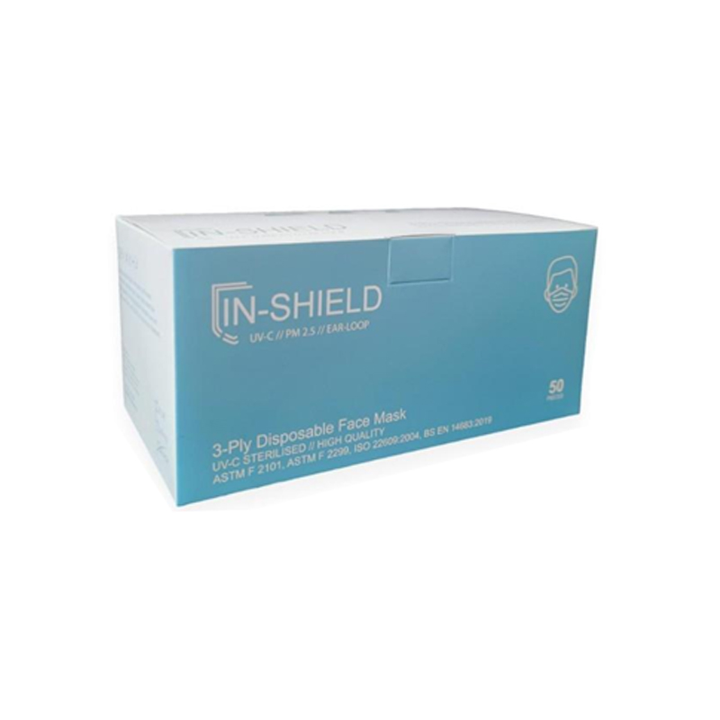 IN-SHILED 4 PLY DISPOSABLE FACE MASK IN-SHIELD Premium Disposable ...